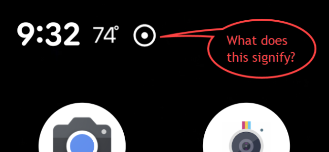 What Does This White Dot in a White Circle Mean? | Android Central Forum